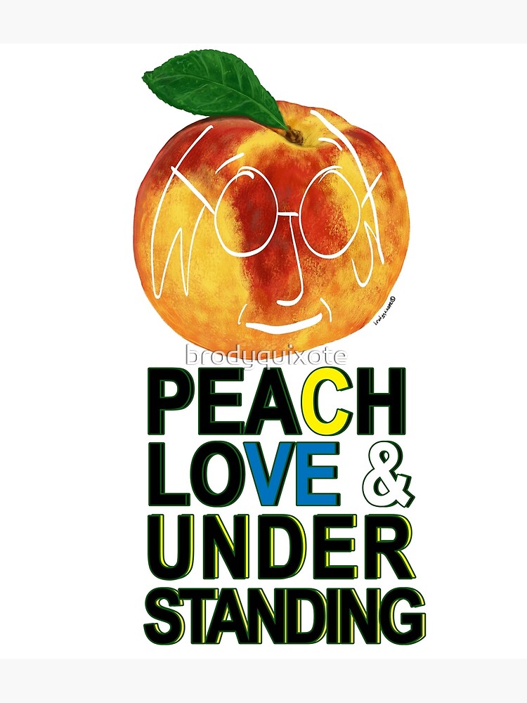 "Peach Love And Understanding" Poster by brodyquixote | Redbubble
