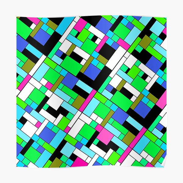 "80s Inspired Blocks" Poster for Sale by TotallyRetroArt | Redbubble