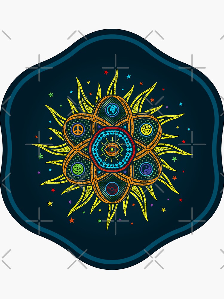 "Rave Mandala" Sticker for Sale by sunsetgraphics | Redbubble