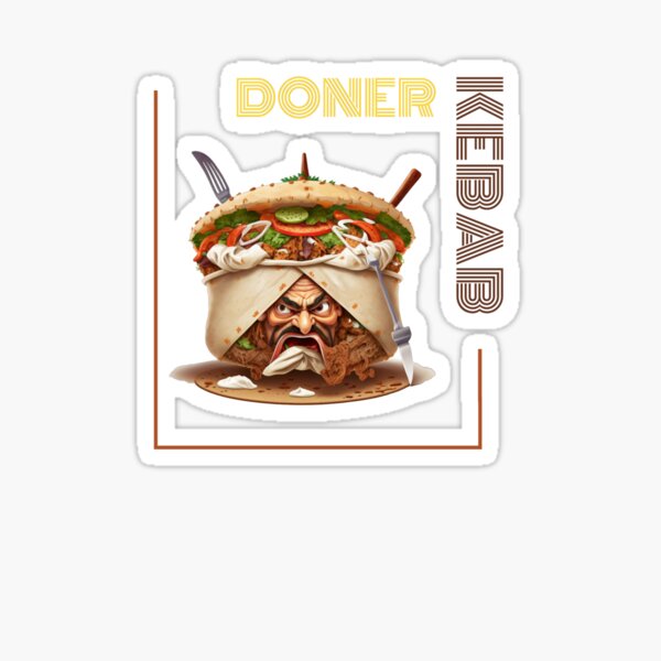 "Grumble Doner Kebab" Sticker for Sale by TranMuse | Redbubble