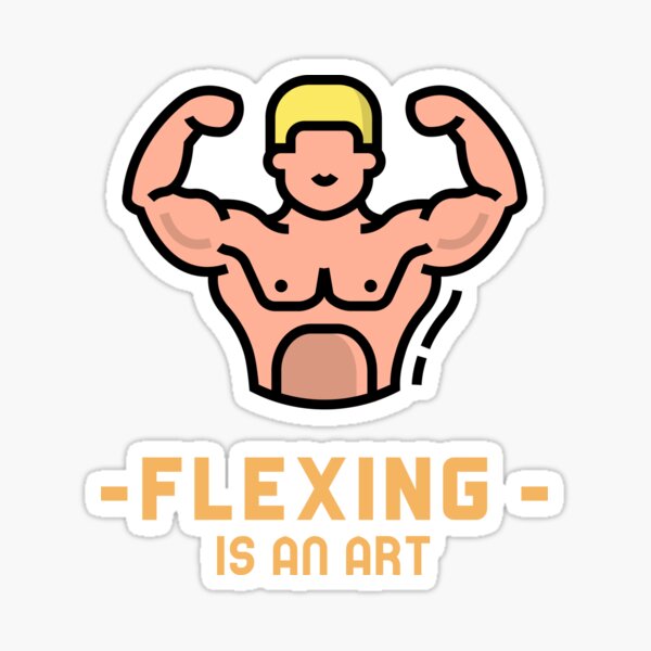 "FLEXING - Body Building" Sticker for Sale by your-dreamstore | Redbubble