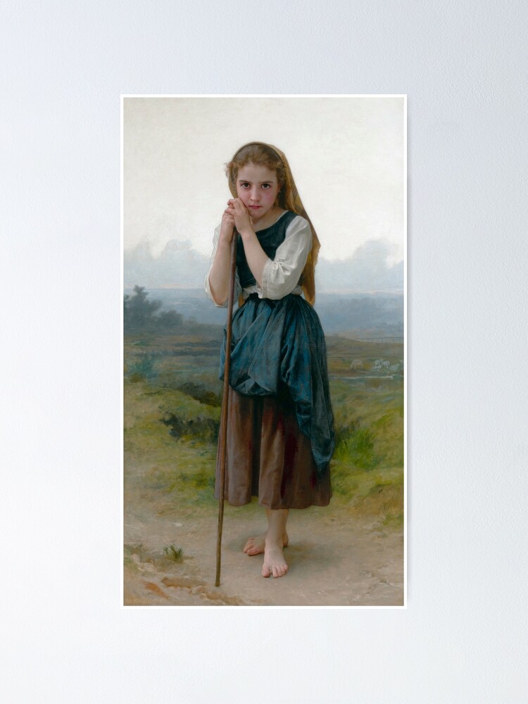 "The Little Shepherdess (1891) - William Bouguereau" Poster for Sale by ...