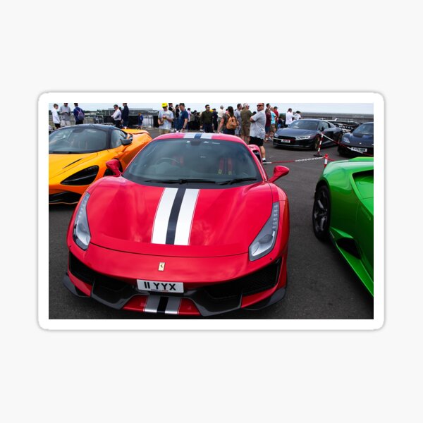 "Ferrari 488 Pista, red 2019 model" Sticker for Sale by GNC101 | Redbubble
