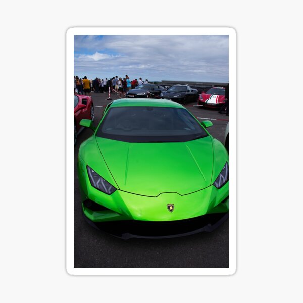 "Lamborghini Huracan Evo, in green, 2022 model" Sticker for Sale by ...