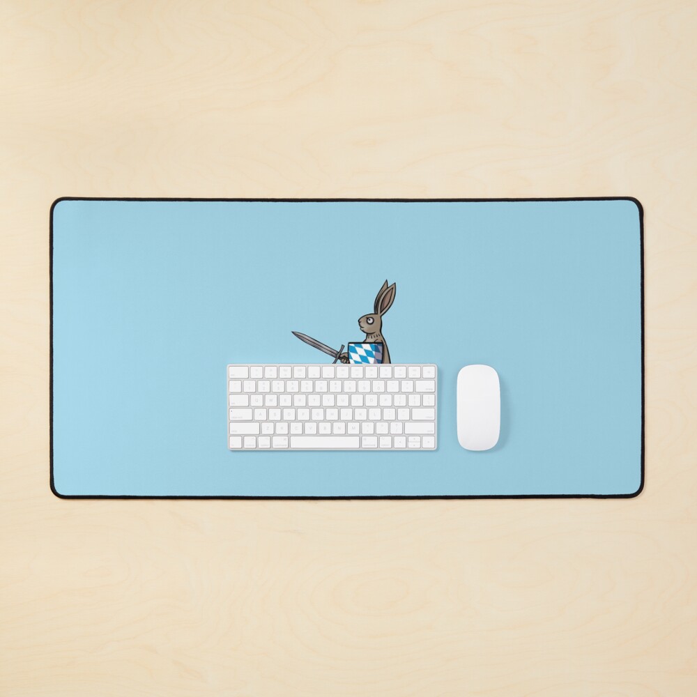 "Medieval Marginalia Bunny: Sword and Shield (Bavaria)" Sticker for ...