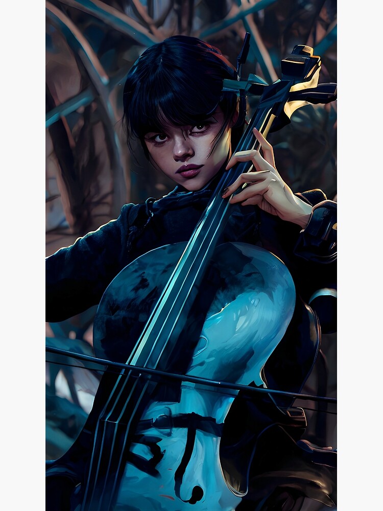 "Wednesday Addams Portrait With Violin" Poster for Sale by AIPerfection ...