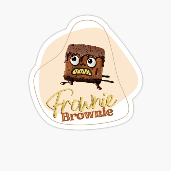 "Frownie Brownie" Sticker for Sale by TranMuse | Redbubble