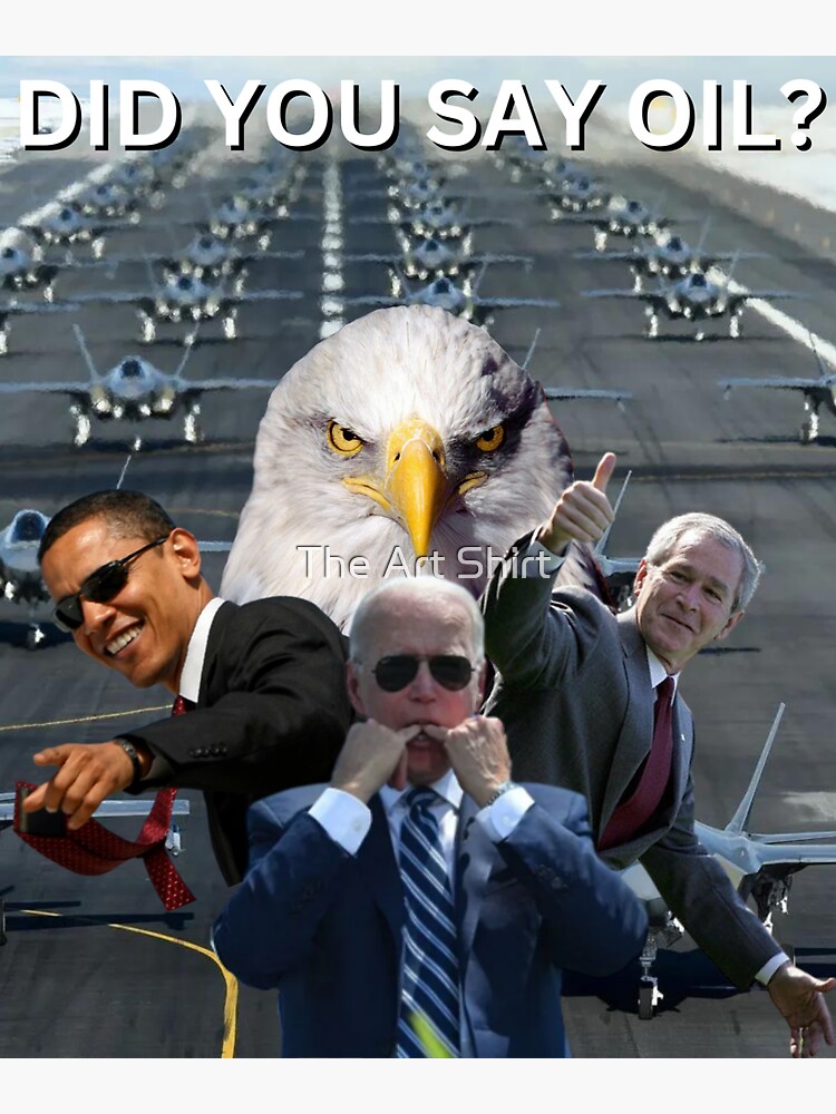 "Did you say oil?" Sticker for Sale by The Art Shirt | Redbubble