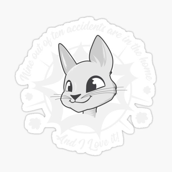 "Crazy Cat Disaster Cat Meme Kitten Lover T-shirt Mug Stickers" Sticker ...