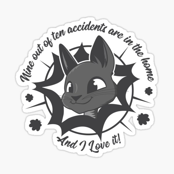 "Disaster Cat Meme Funny Cat Humor Kitten Hoodie" Sticker for Sale by ...