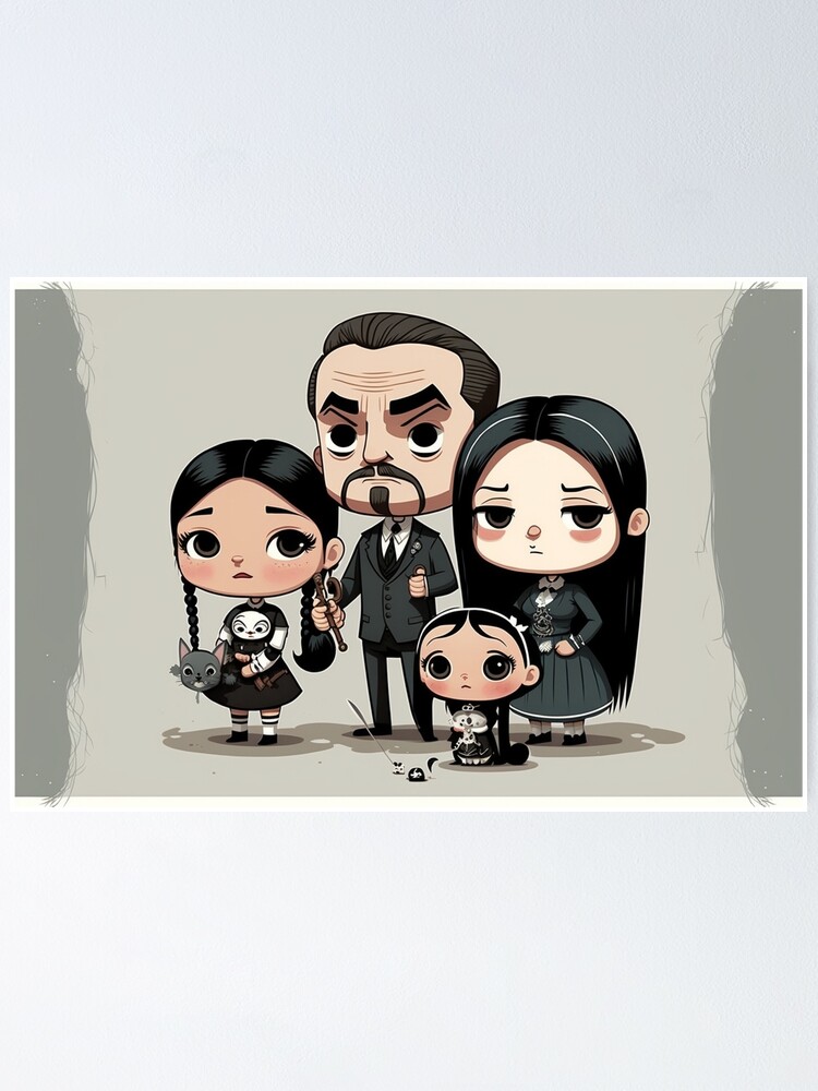 "Wednesday Addams chibi" Poster for Sale by MCTiime | Redbubble