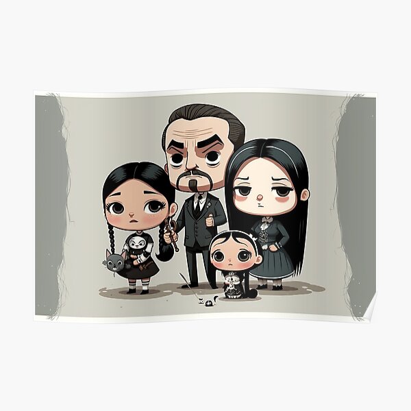 "Wednesday Addams chibi" Poster for Sale by MCTiime | Redbubble