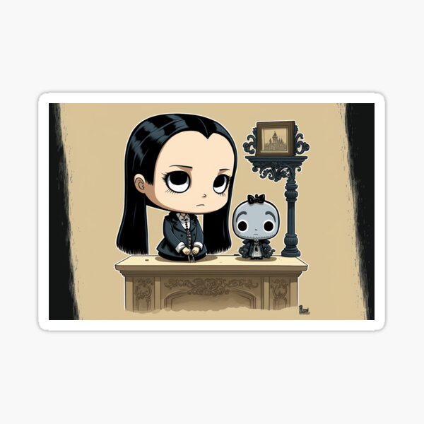 "Wednesday Addams chibi" Sticker for Sale by MCTiime | Redbubble