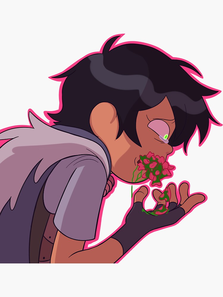 "Marcy Wu - Hanahaki - Amphibia (pink background)" Sticker for Sale by ...