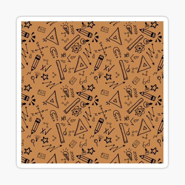 "mathematics tool patterns" Sticker for Sale by Nafeesdesign | Redbubble