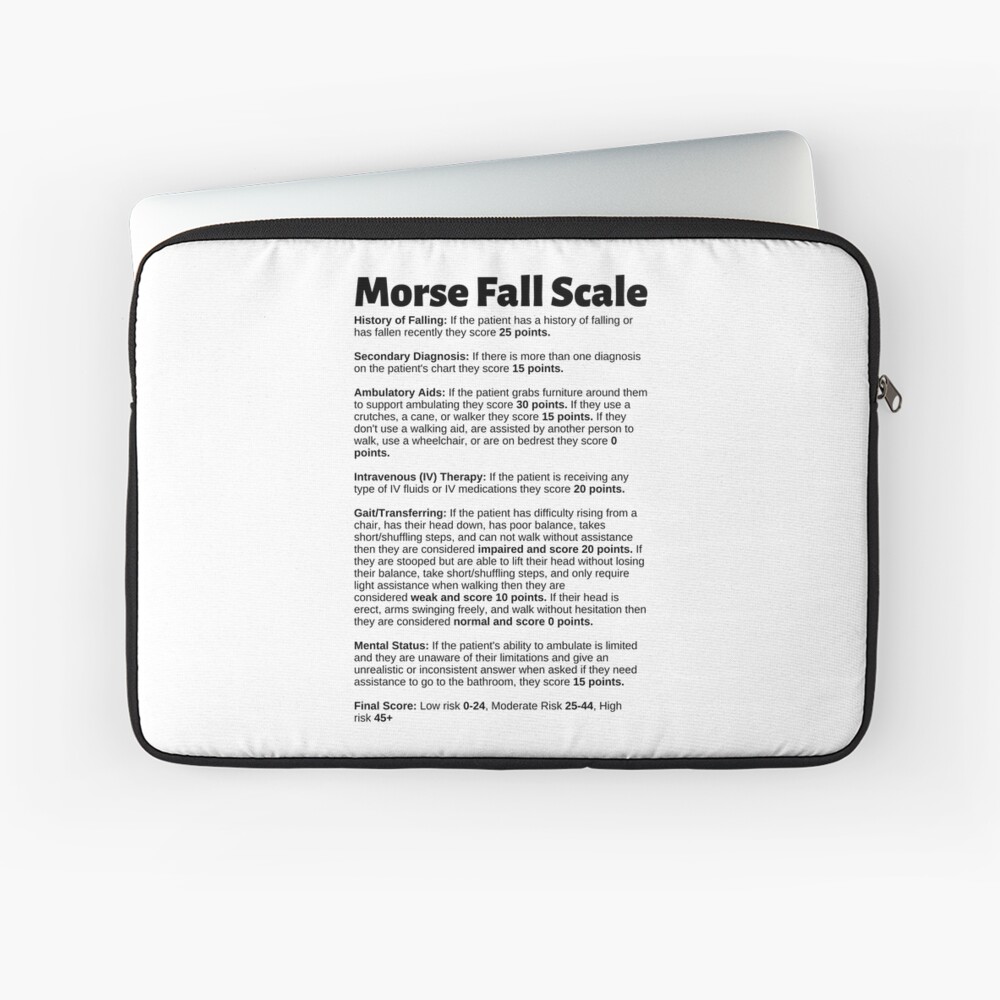 "Morse Fall Scale Chart" Poster for Sale by Caregiverology | Redbubble