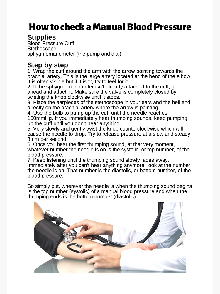 How to take a manual blood pressure store