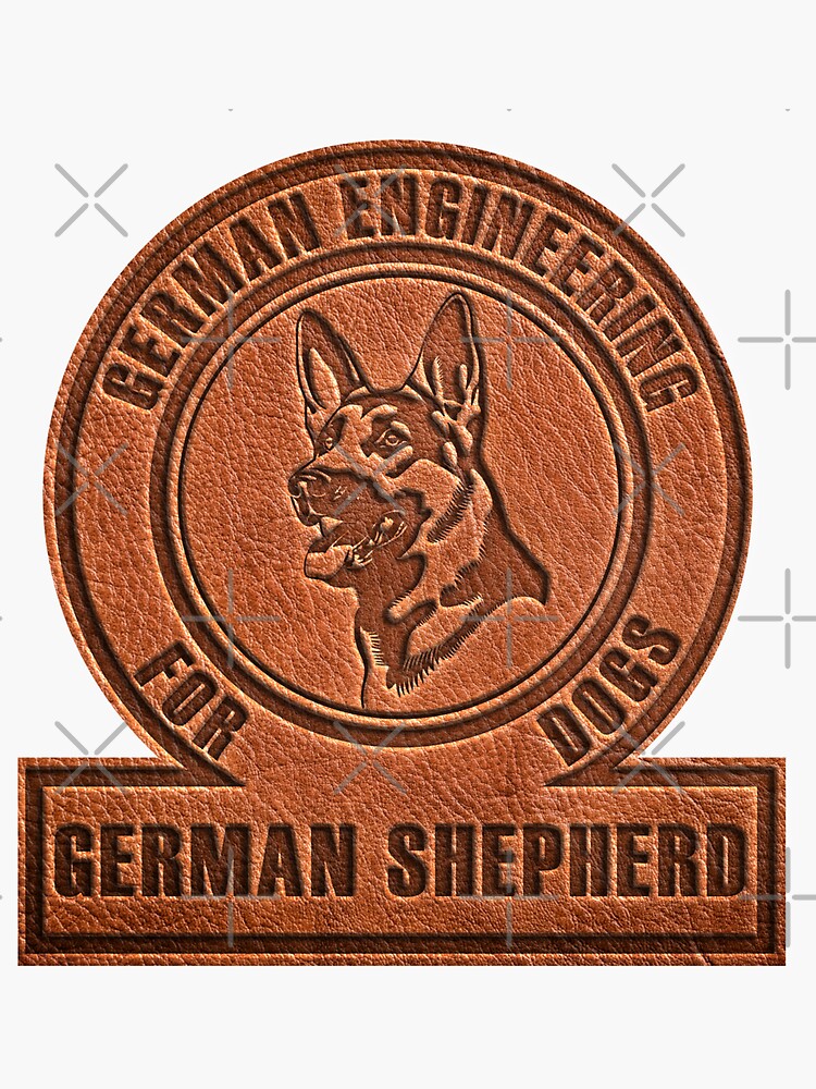 "German shepherd, German engineering" Sticker for Sale by JJAArt ...
