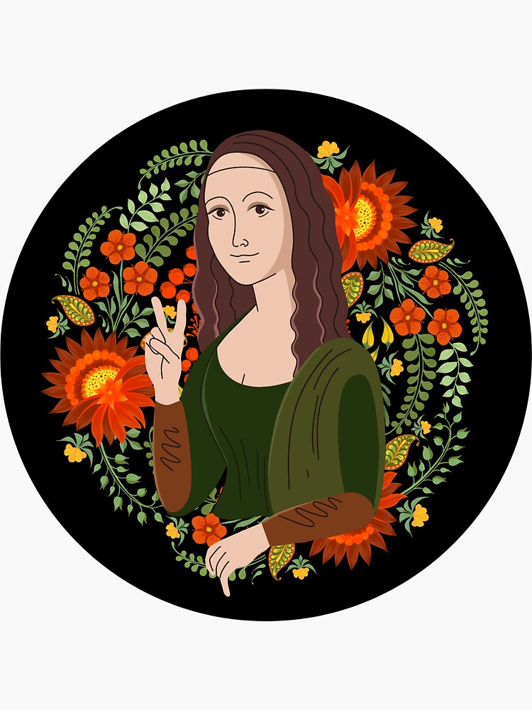 "Groovy Mona Lisa, Mona Lisa Sticker" Sticker for Sale by ArtInKind ...