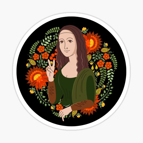 "Groovy Mona Lisa, Mona Lisa Sticker" Sticker for Sale by ArtInKind ...