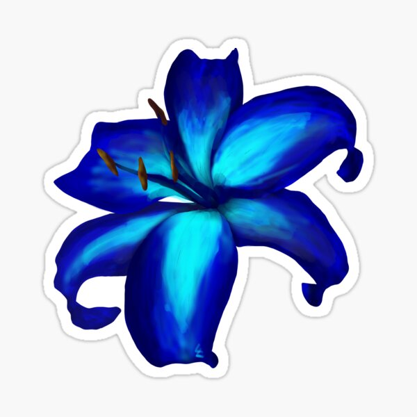 "Blue Lily" Sticker for Sale by Albatos | Redbubble