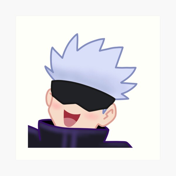 "Satoru Gojo funny face" Art Print for Sale by f4wkeszz | Redbubble