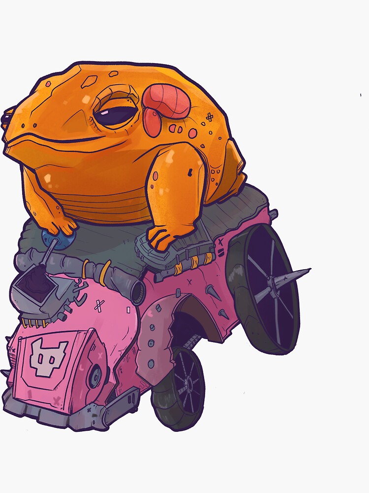 "monster truck frog" Sticker for Sale by slurrped | Redbubble
