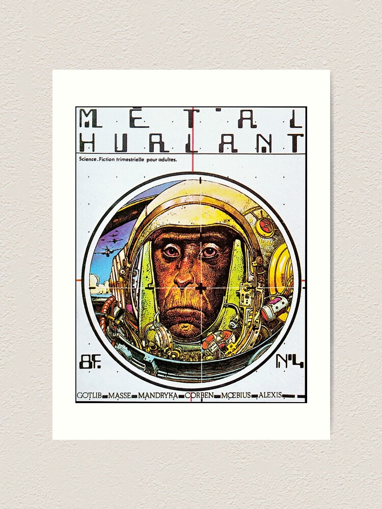 "moebius,major grubert,metal hurlant, heavy metal, space monkey,cover ...