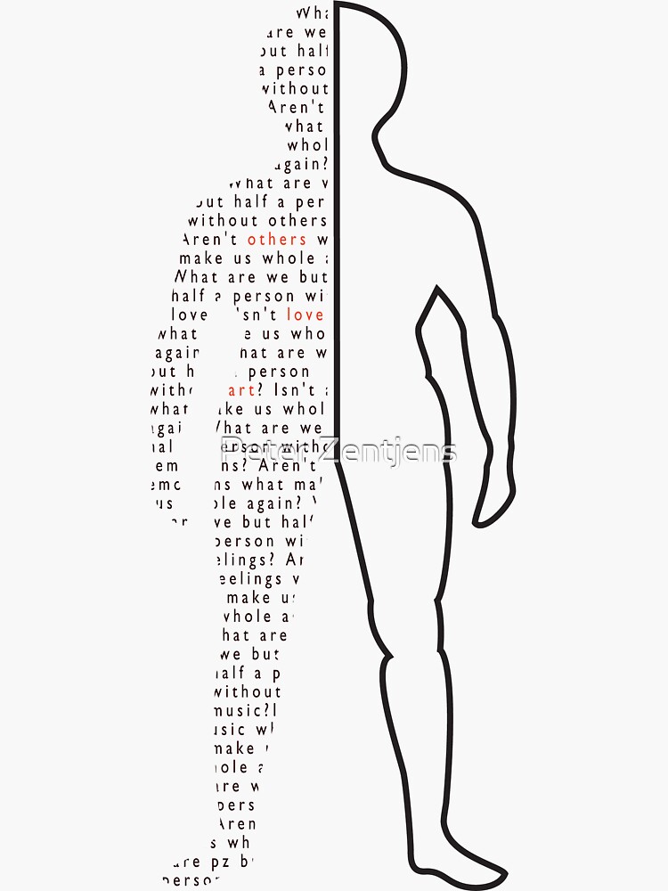 "Half a Person" Sticker for Sale by zgallery | Redbubble
