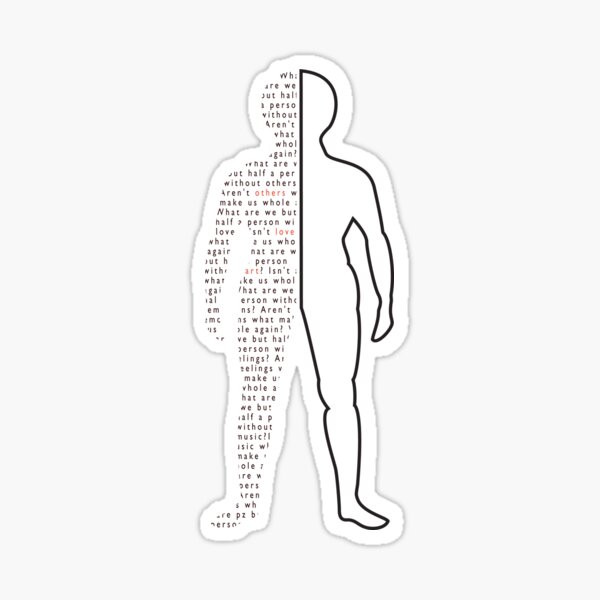 "Half a Person" Sticker for Sale by zgallery | Redbubble