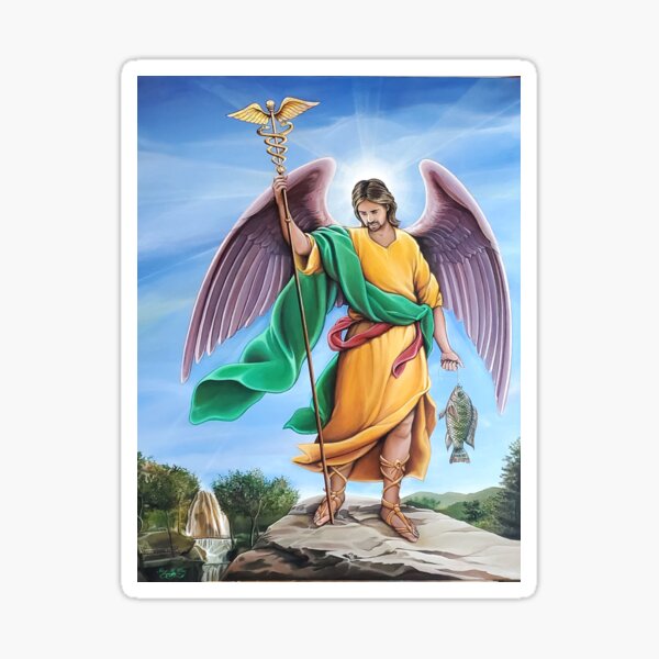 "Archangel Saint Raphael" Sticker for Sale by eliasjorge | Redbubble