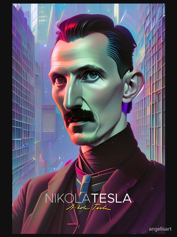 "Nikola Tesla Poster No4" T-shirt for Sale by angelisart | Redbubble ...