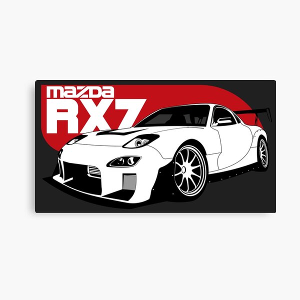 "Mazda RX7 FD" Canvas Print by AutomotiveArt | Redbubble