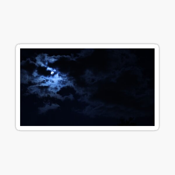 "Night Sky and Glowing Moon" Sticker for Sale by Inspire-ooo | Redbubble