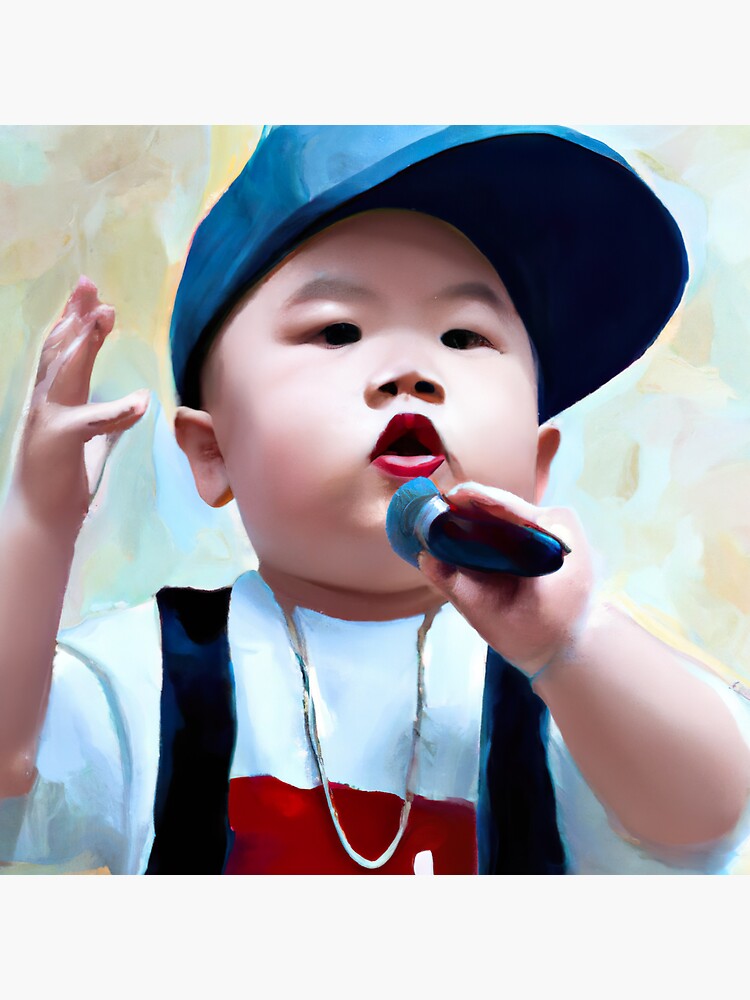 "Baby Rapper Singing Eminem" Sticker for Sale by Gota16 | Redbubble