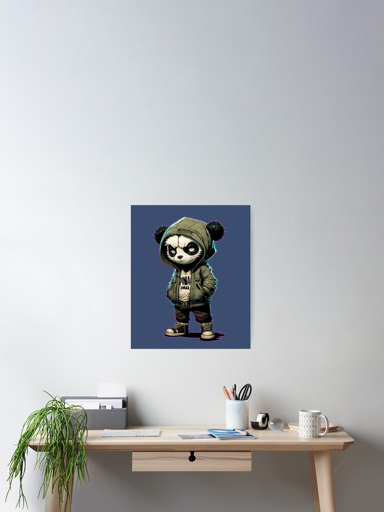 "Cool Panda Graffiti Manga Anime Character Distressed" Poster for Sale ...