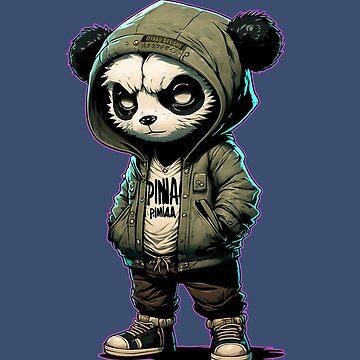 "Cool Panda Graffiti Manga Anime Character Distressed" Poster for Sale ...