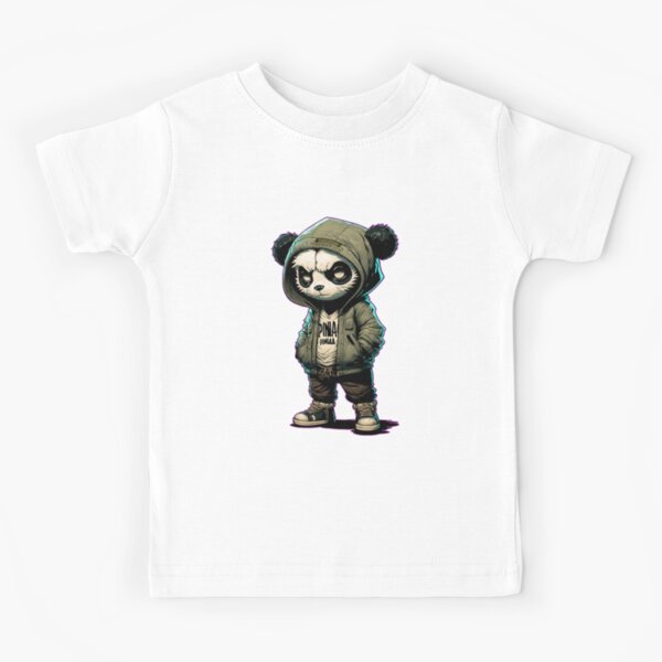 "Cool Panda Graffiti Manga Anime Character Distressed" Kids T-Shirt for ...