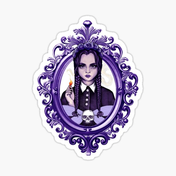 "wednesday addams vintage frame" Sticker for Sale by Shalashh | Redbubble