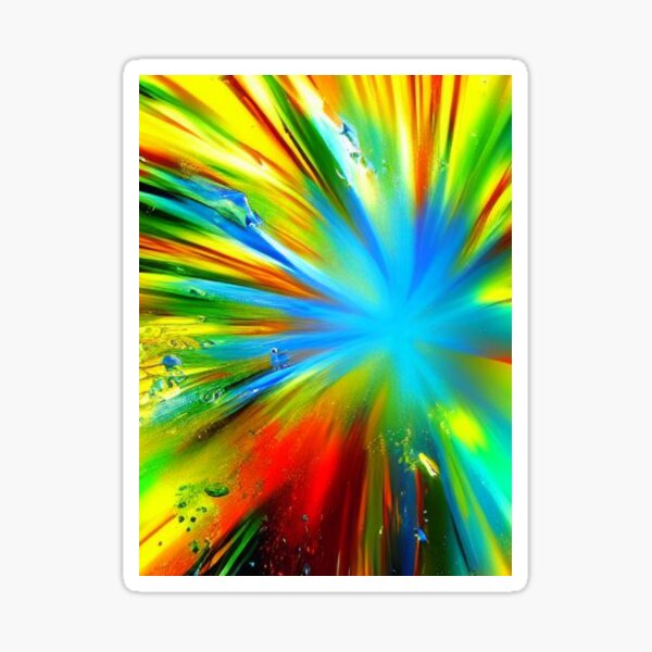 "Rainbow Color Water Splash" Sticker for Sale by HanaiPrint | Redbubble