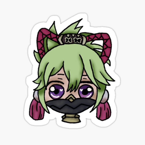 "Kuki Shinobu Chibi" Sticker for Sale by All-Hail-Tails | Redbubble