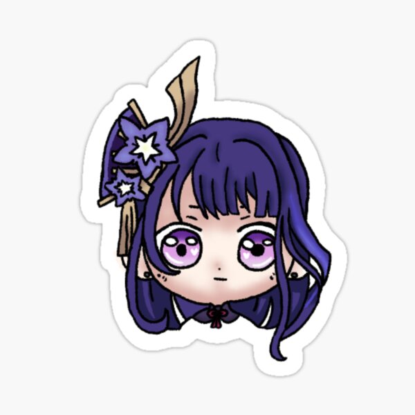 "Raiden Shogun Chibi" Sticker for Sale by All-Hail-Tails | Redbubble