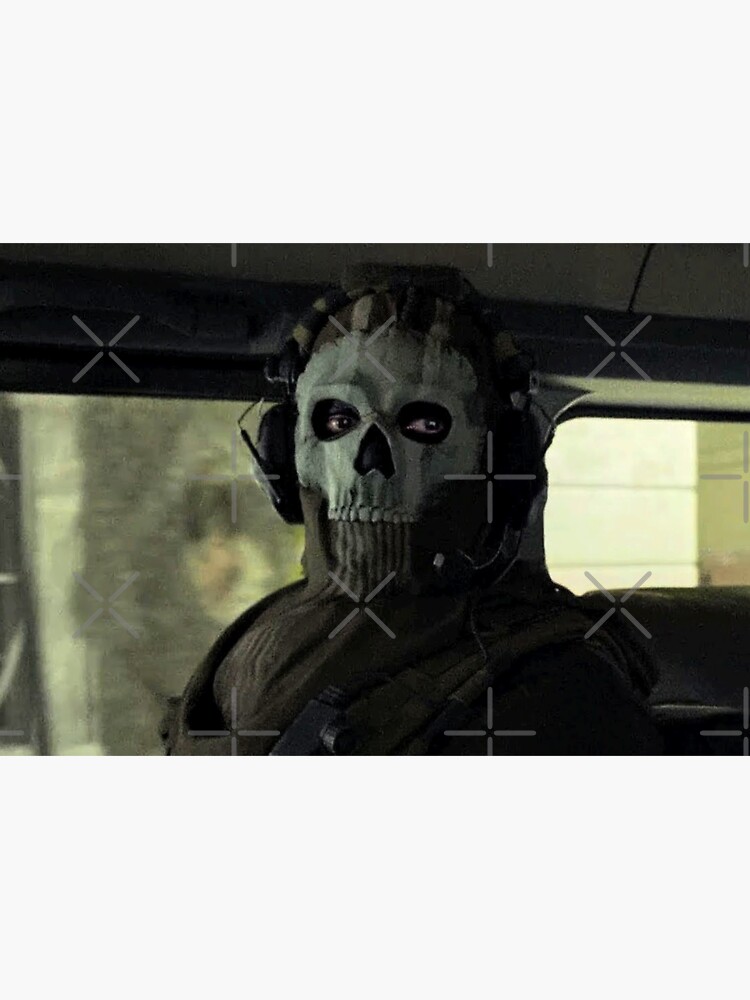 "COD MW2 Ghost Staring Meme cropped HIGH QUALITY" Sticker for Sale by ...