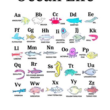 "Fish Alphabet " Sticker for Sale by Beauty-Comfort | Redbubble