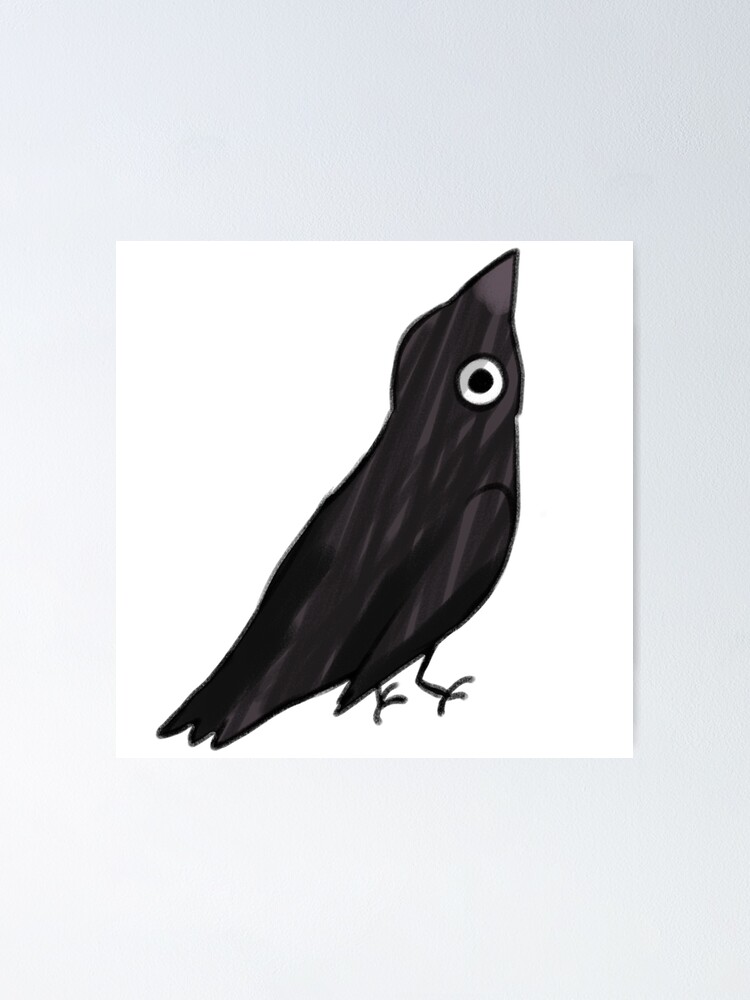 "Cute crow drawing " Poster for Sale by Mayarart | Redbubble