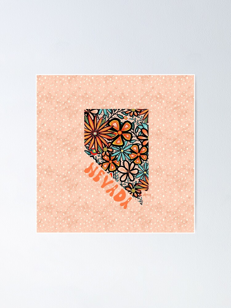 "Nevada State Design | Artist Designed Illustration Featuring Nevada ...