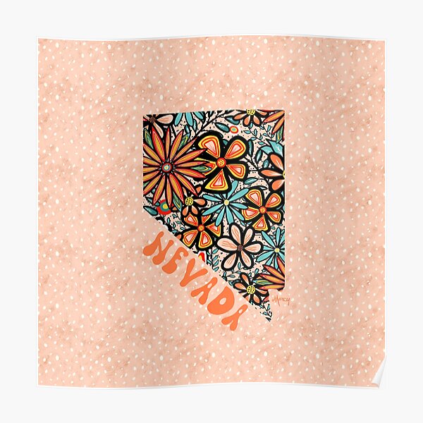"Nevada State Design | Artist Designed Illustration Featuring Nevada ...