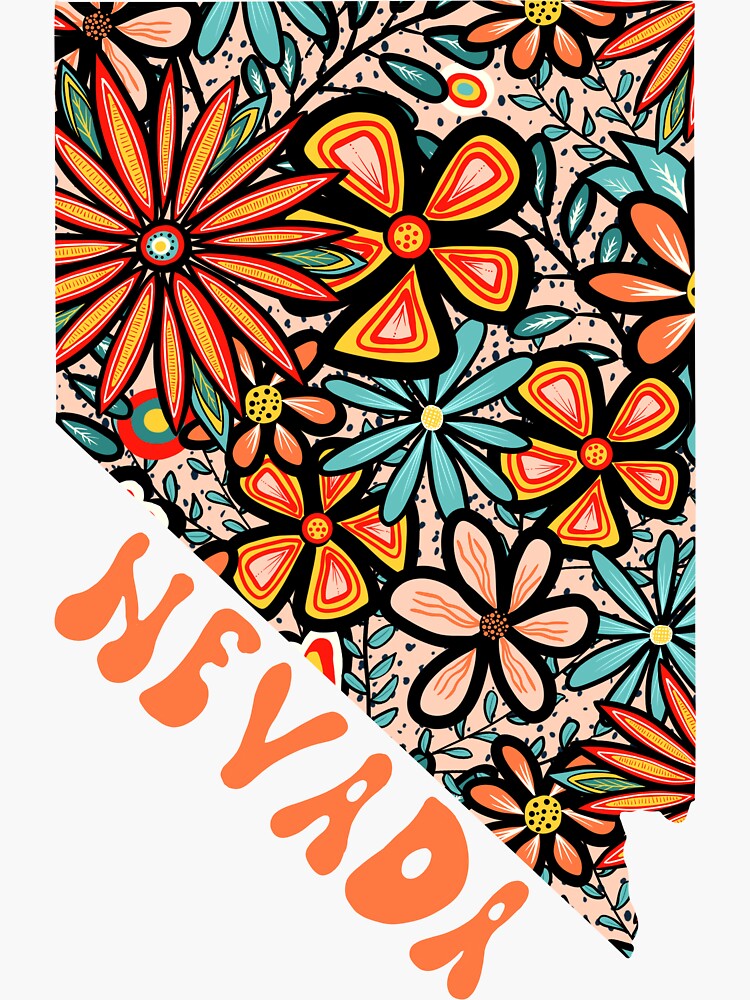 "Nevada State Design | Artist Designed Illustration Featuring Nevada ...