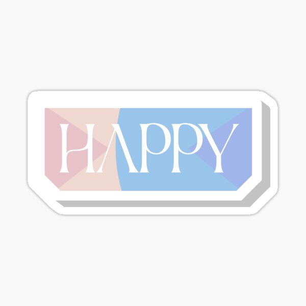 "Aesthetic Quote "Happy"" Sticker for Sale by FraTiIK | Redbubble