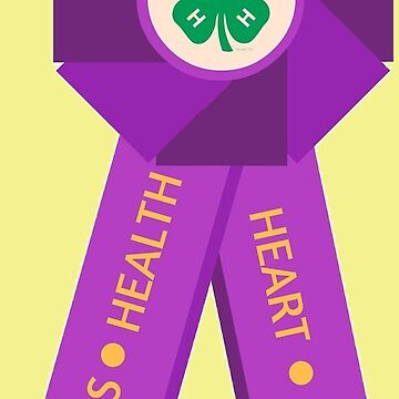 "4-H Big, Purple Ribbon" Sticker for Sale by msizemo | Redbubble